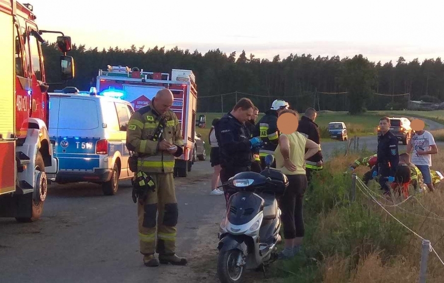 Jeszcze jeden wypadek w gminie Iława! Ranny został motorowerzysta Jeszcze jeden wypadek w gminie Iława! Ranny został motorowerzysta